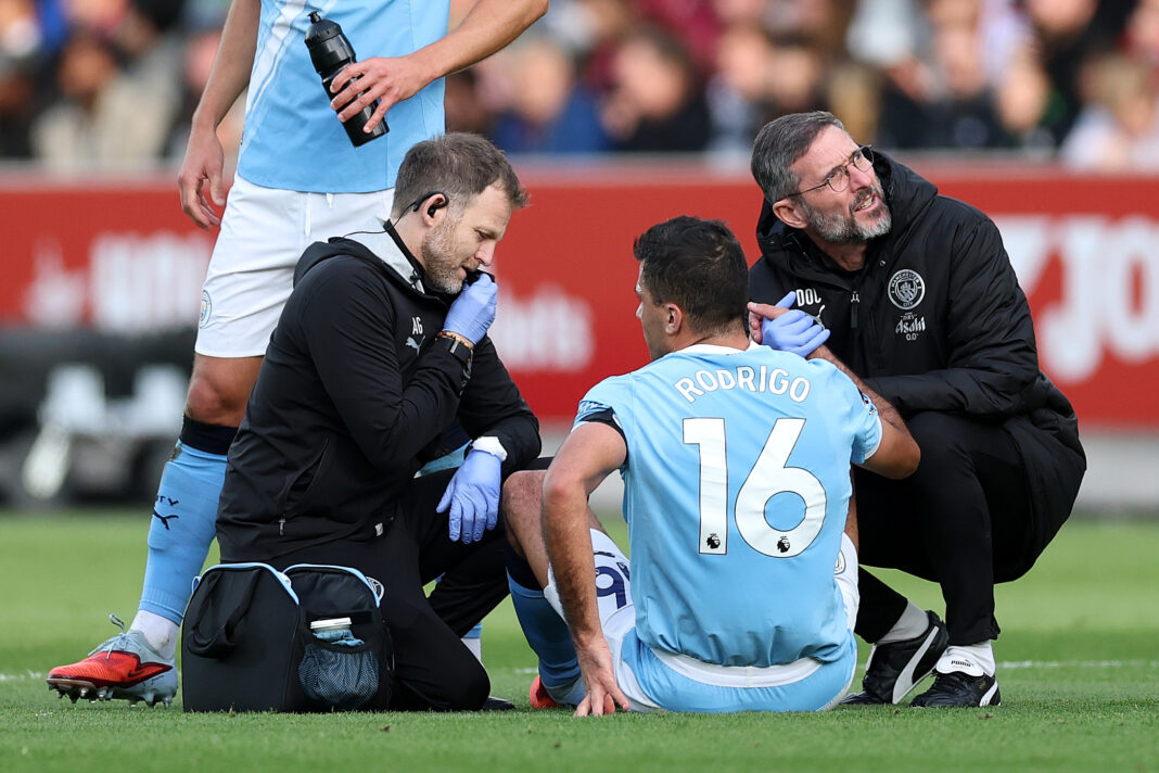 Manchester City blow as Rodri injured at Brentford